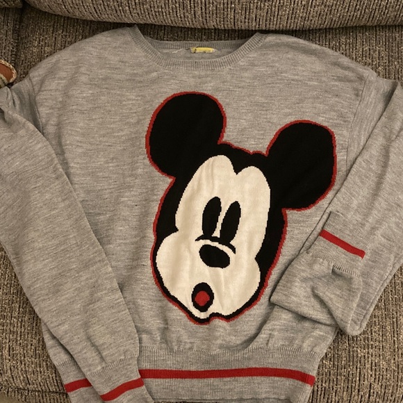 Disney | Sweaters | Disney Gray Mickey Mouse Sweater | Poshmark